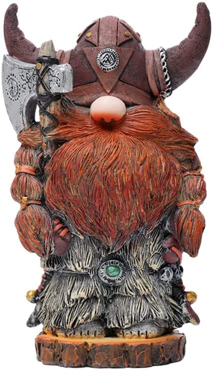 Outdoor Decoration Viking Norse Dwarf Gnome war gnome Sculpture Gnome Warrior Sculpture Medieval Guard Garden gnome Statue Garden