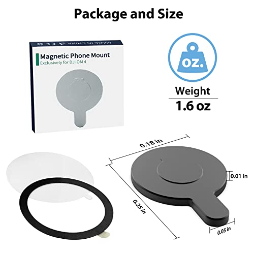 for DJI OM 6 Magsafe Adapter Clamp, Compatible with Gimbal Stabilizer DJI Osmo Mobile 6 , Also fits for DJI OM 5 4 SE
