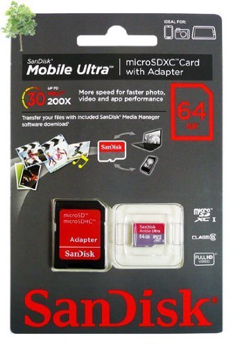 SanDisk Professional Ultra 64GB MicroSDXC GoPro Hero 3 Card is Custom formatted for high Speed Lossless Recording! Includes Standard SD Adapter. (UHS-1 Class 10 Certified 80MB/sec)