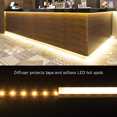 Armacost Lighting Surface Mount LED Tape Light Mounting Channel 5-Pack - White, 960055