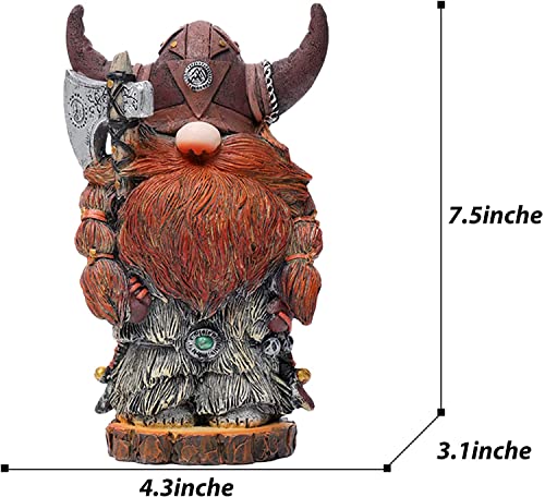 Outdoor Decoration Viking Norse Dwarf Gnome war gnome Sculpture Gnome Warrior Sculpture Medieval Guard Garden gnome Statue Garden
