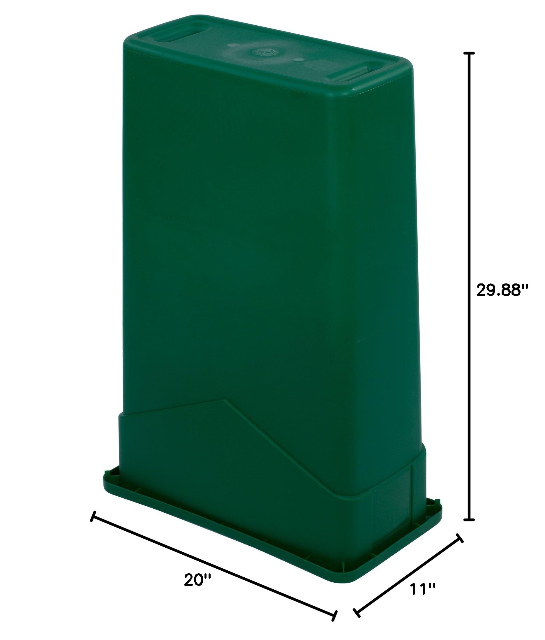 CFS 34202309 TrimLine Polyethylene Waste Container, 23 Gallon Capacity, 20" Length x 11" Width x 29.88" Height, Green (Case of 4)