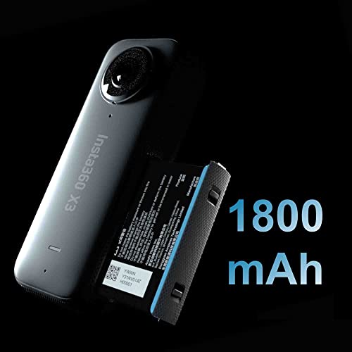 insta360 X3 360 Degree Waterproof Action Camera, 5.7K 360, Stabilization, Touch Screen, AI Editing, Live Streaming, Webcam, Voice Control, Black