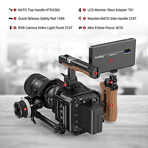 SmallRig Mini Follow Focus with A/B Stops & 15mm Rod Clamp and Snap-on Gear Ring Belt for DLSRs and Mirrorless Cameras, Fits Different Diameter Lenses Up to 114mm - 3010