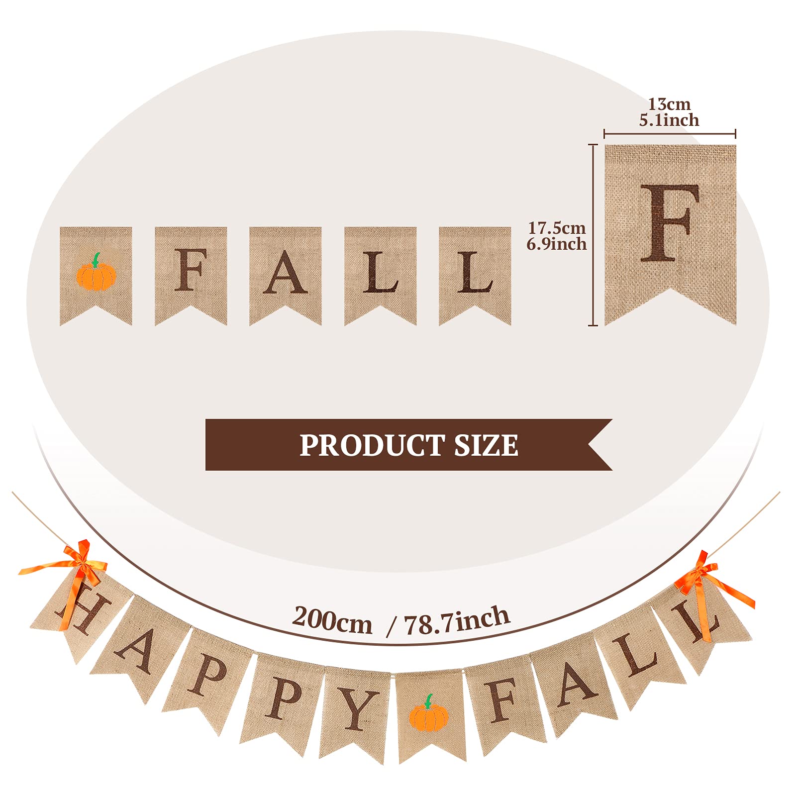Thanksgiving Maple Leaf Garland Artificial Fall Foliage Garland and 20 LEDs String Light and Happy Fall Burlap Banner Thanksgiving Pumpkin Bunting Flag Garland for Autumn Thanksgiving Window Decor