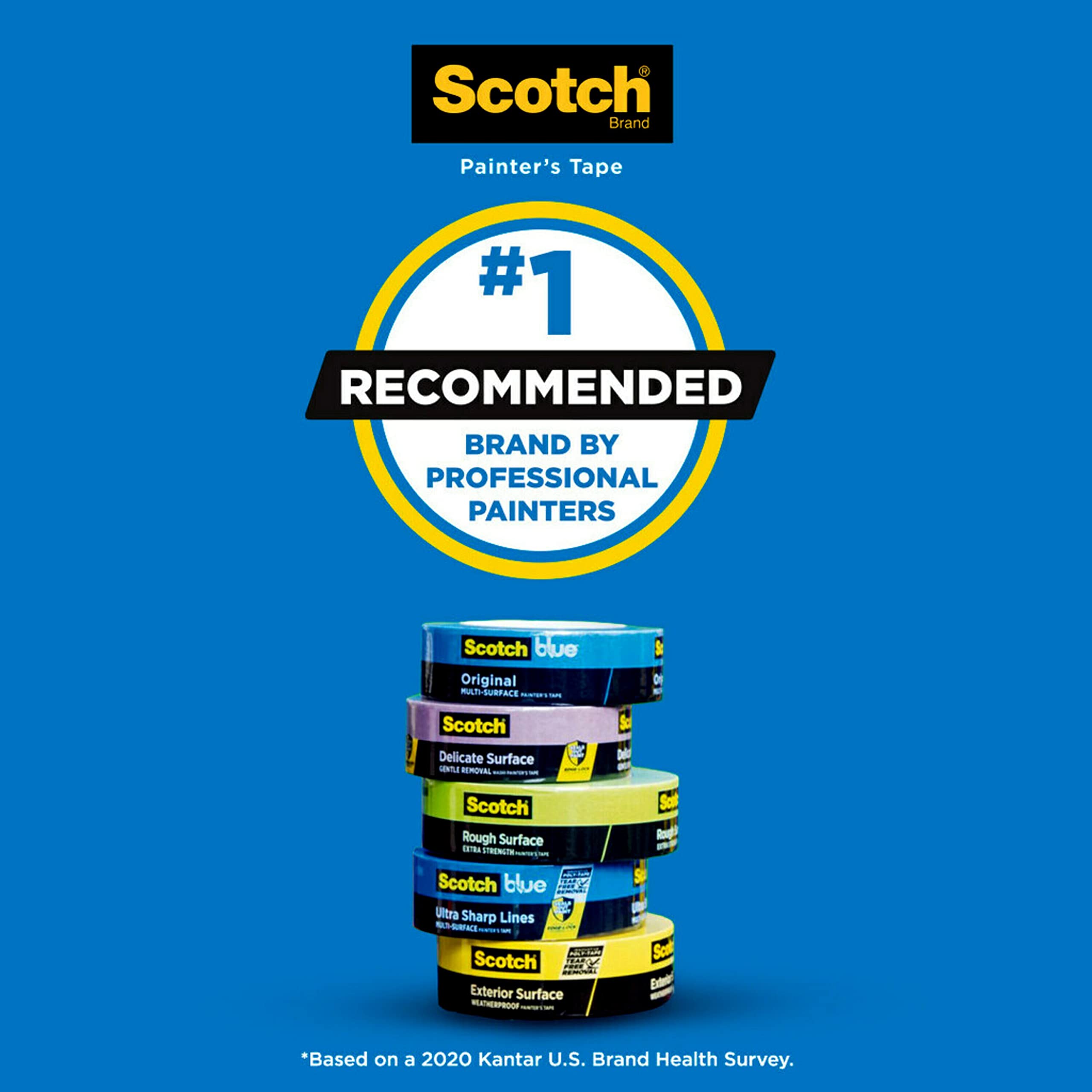 Scotch 2098-36CC-XS ScotchBlue Original Painters Tape, 1.41" Width, Blue