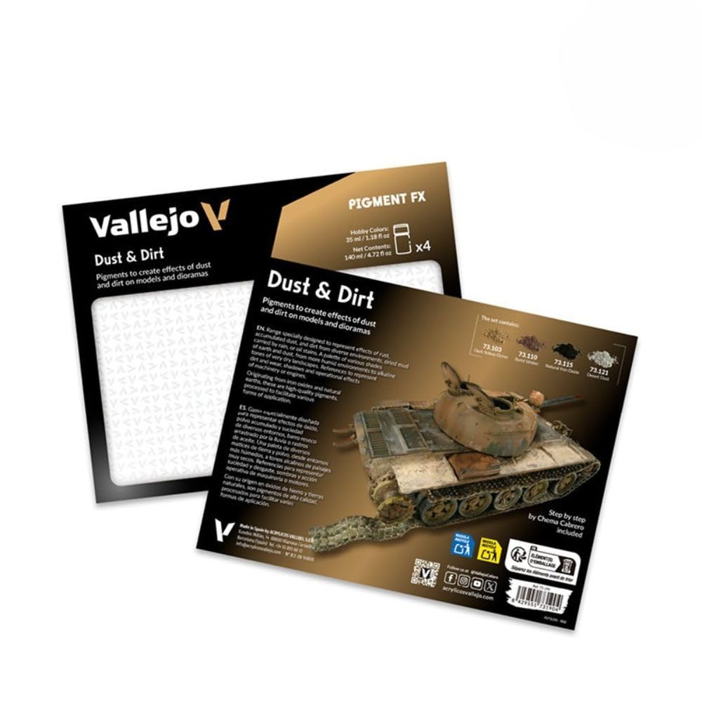 Vallejo Dust & Dirt Pigment Set, 4x35ml
