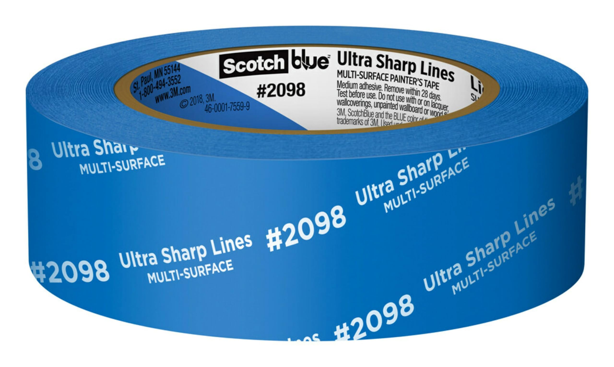 Scotch 2098-36CC-XS ScotchBlue Original Painters Tape, 1.41" Width, Blue