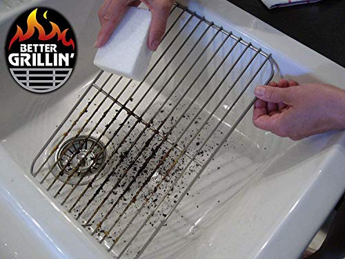 Better Grillin Scrubbin Stone Grill Cleaner-Scouring Brick/Barbecue Grill Brush/Barbecue Cleaner for BBQ, Griddle, Racks