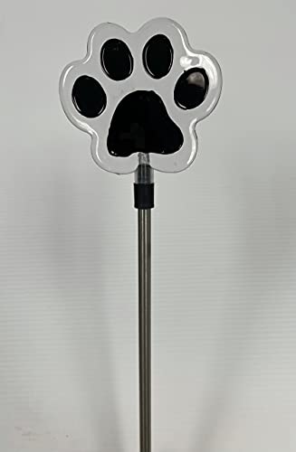 Set of 2 Clear Acrylic Dog Paw Solar Power Outdoor Garden Yard Stick Color Change LED Lights