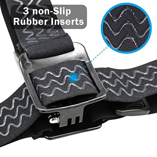 Haoyou Head Strap Mount with Storage Bag, Compatible with Gopro Hero 11/10/9/8/7/6/5/4/3+/3/Session/Hero 2018/Akaso/DJI Osmo and More Action Cameras