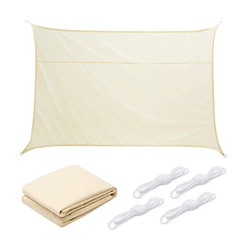 Hyindoor Sun Shade Sail UV Block Canopy for Outdoor Patio Garden Rectangle Sunscreen Awning 6' x 10'