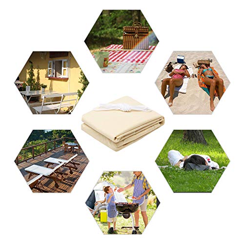 Hyindoor Sun Shade Sail UV Block Canopy for Outdoor Patio Garden Rectangle Sunscreen Awning 6' x 10'