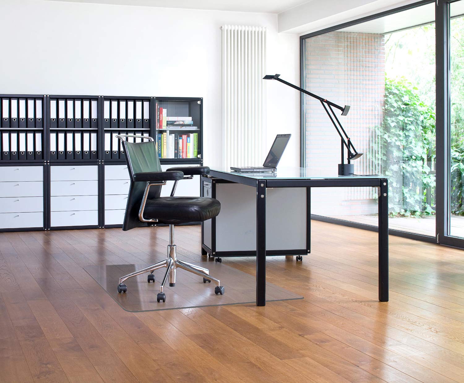 HOMEK Office Chair Mat for Hardwood Floor, 48” x 36” Clear Desk Chair Mat for Hard Floors, Easy Glide Floor Protector Mat for Chairs