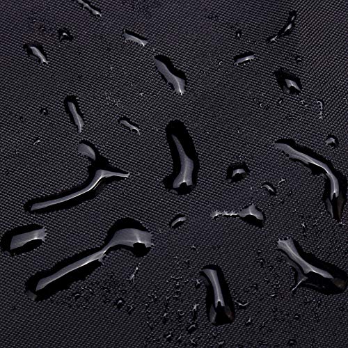 MKMKL Outdoor Garden Round Table dustproof and Rainproof Cover, dustproof Round Barbecue Cover, BBQ Grill Protection Cover,Black,130x71cm
