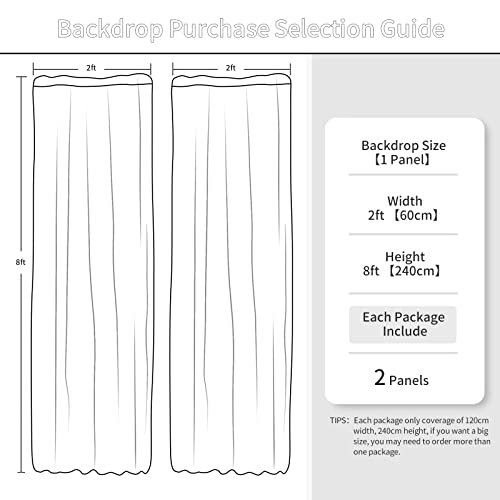 White Sequin Backdrops 2 Pack 2ftx8ft Photo Booth Backdrop Photography Glitter Background for Birthday Party Decorations