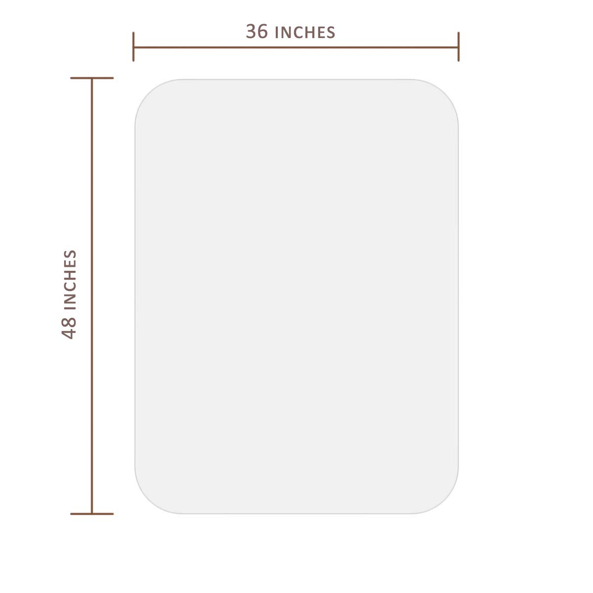 HOMEK Office Chair Mat for Hardwood Floor, 48” x 36” Clear Desk Chair Mat for Hard Floors, Easy Glide Floor Protector Mat for Chairs