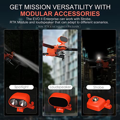 Autel Robotics EVO II Dual 640T Enterprise Bundle, 640*512@30fps Thermal Imaging Sensor&8K Visual Camera, 10+ Multiple Temperature Measurement Modes, 720° No Blind Spot, 42Mins Flight Time, ADS-B Receiver&Data Encryption, F-ree Thermal Analysis Tool, 1-1