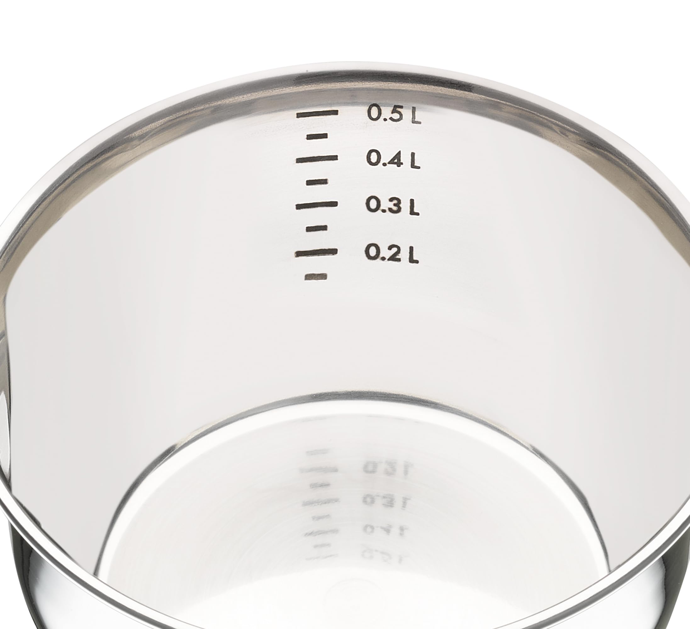 Küchenprofi Stainless Steel Saucepan with Clad Bottom, 16-Ounce,Silver