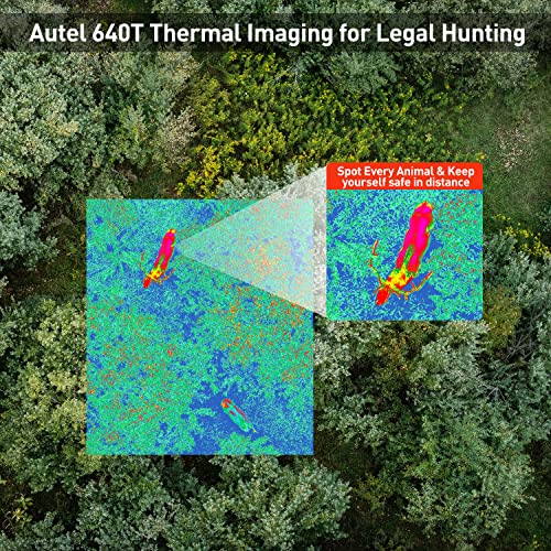 Autel Robotics EVO II Dual 640T Enterprise Bundle, 640*512@30fps Thermal Imaging Sensor&8K Visual Camera, 10+ Multiple Temperature Measurement Modes, 720° No Blind Spot, 42Mins Flight Time, ADS-B Receiver&Data Encryption, F-ree Thermal Analysis Tool, 1-1