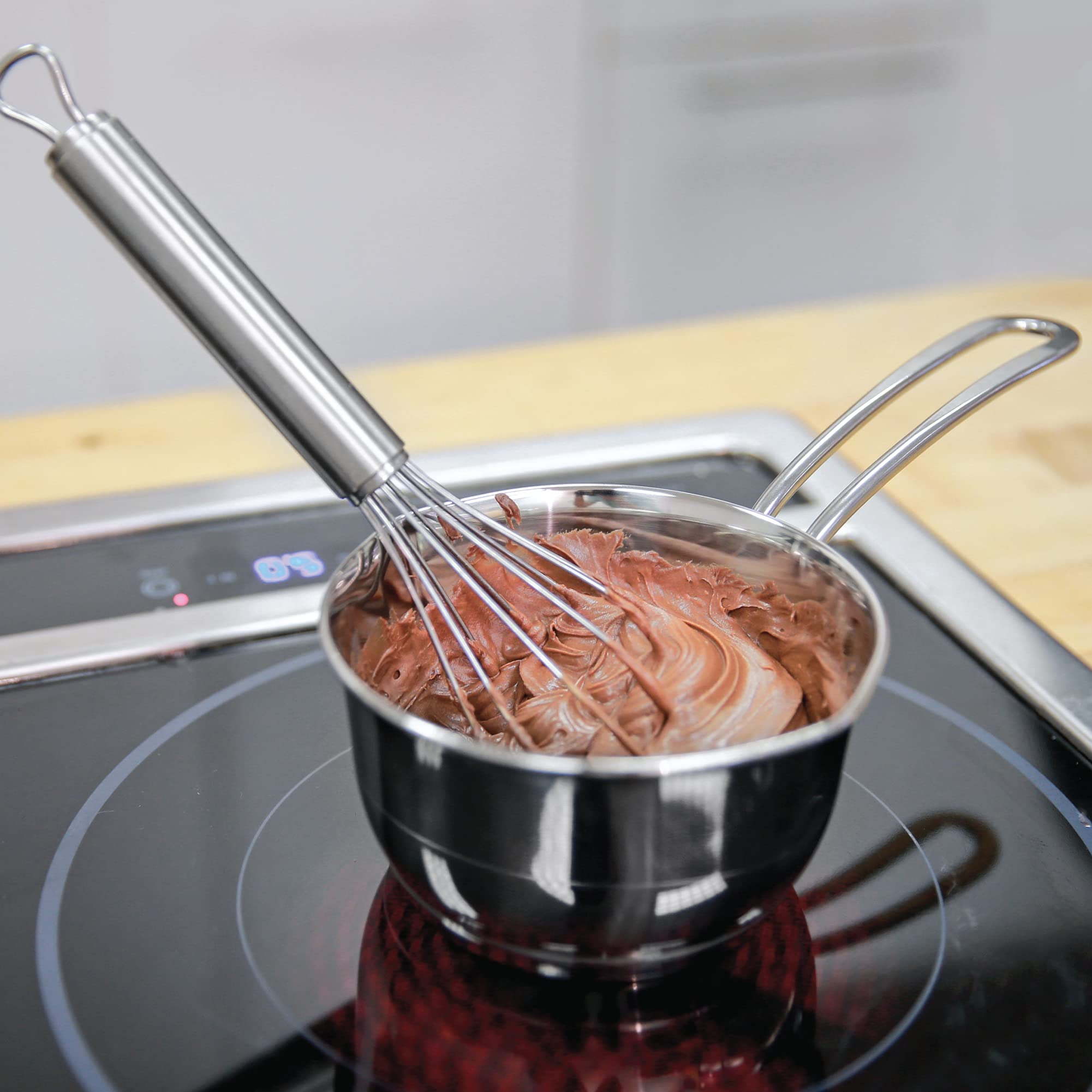 Küchenprofi Stainless Steel Saucepan with Clad Bottom, 16-Ounce,Silver