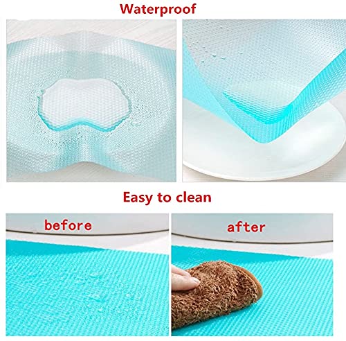 8 Pcs Refrigerator Liners, Washable Mats Covers Pads,Home Kitchen Gadgets Accessories Organization for Top Freezer Glass Shelf Wire Shelving Cupboard Cabinet Drawers 4Blue+2Green+2Red