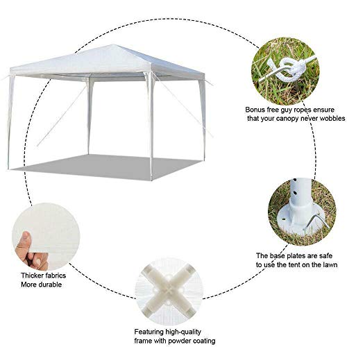 thebestshop99 New Type 1010inch Party Barbecue Canopy White Wedding Tent Without Side Wall Garden pergola