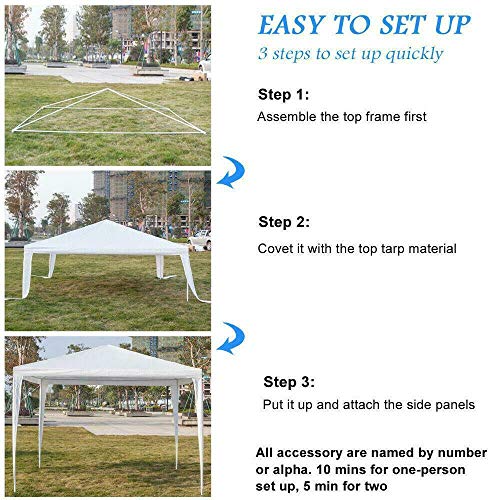 thebestshop99 New Type 1010inch Party Barbecue Canopy White Wedding Tent Without Side Wall Garden pergola