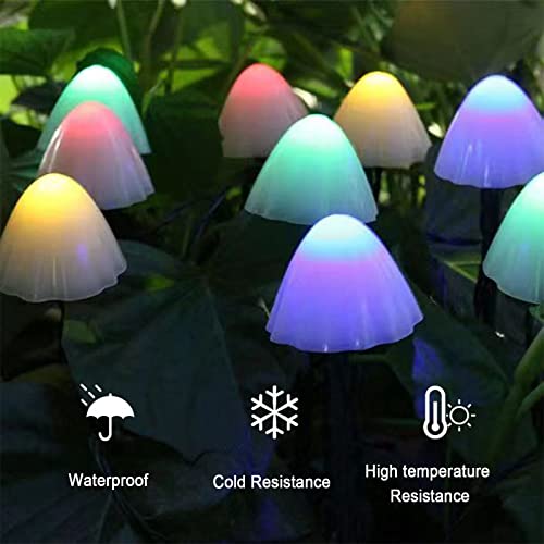 Mengji Life Solar Garden Lights, Garden Decor Solar Mushroom Lights Outdoor Waterproof - 20 Pack 8Modes
