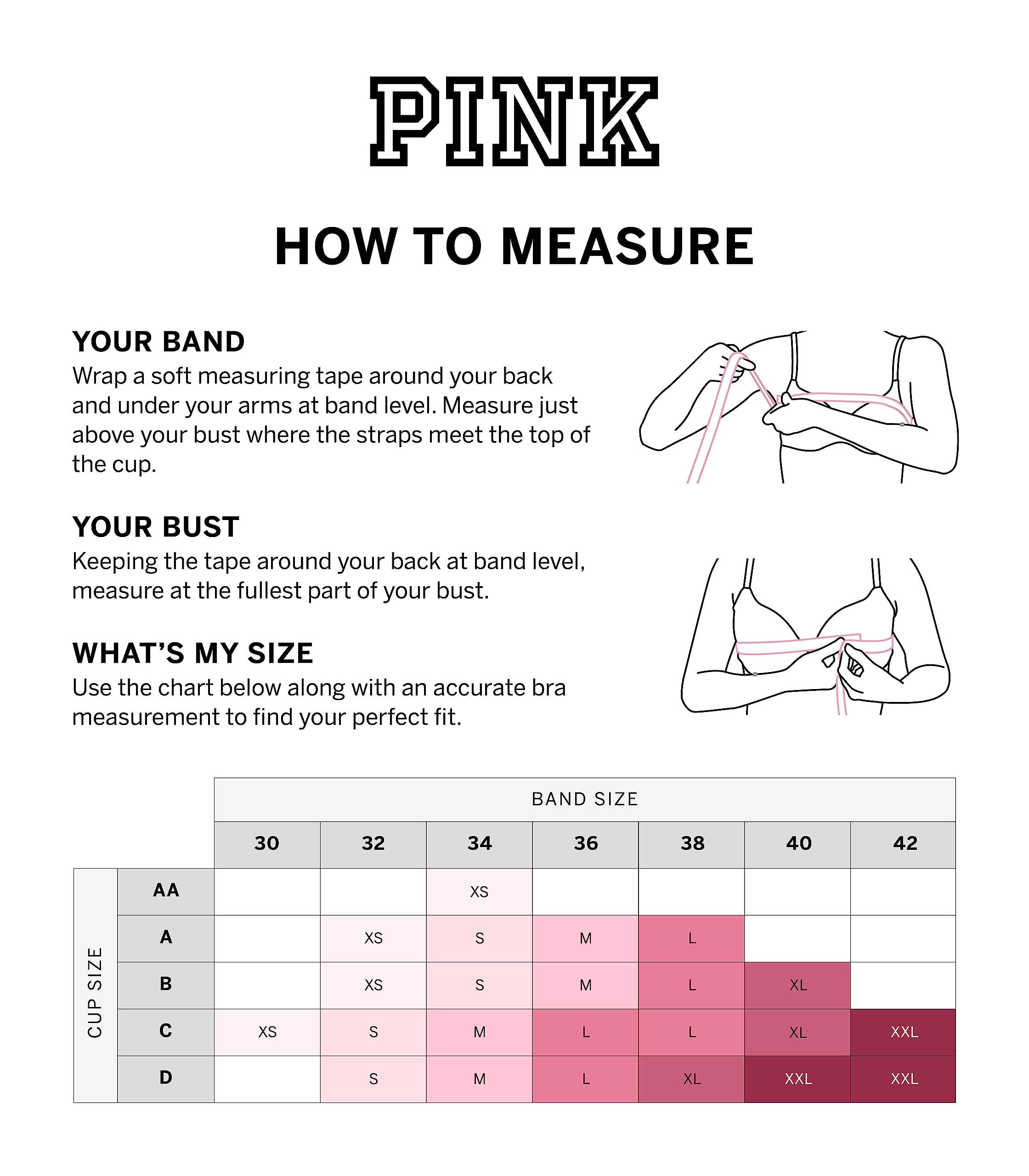 Victoria's Secret Pink Push Up Triangle Bikini Top, Wireless, Womens Swimsuit Top, Pure Black (XXL)