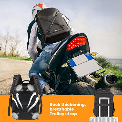 TARION Camera Backpack Hardshell DSLR Camera Bag 3-side Hard Case Photography Backpack with Waterproof Raincover Laptop/Tripod Compartment for Men Women Photographers Black