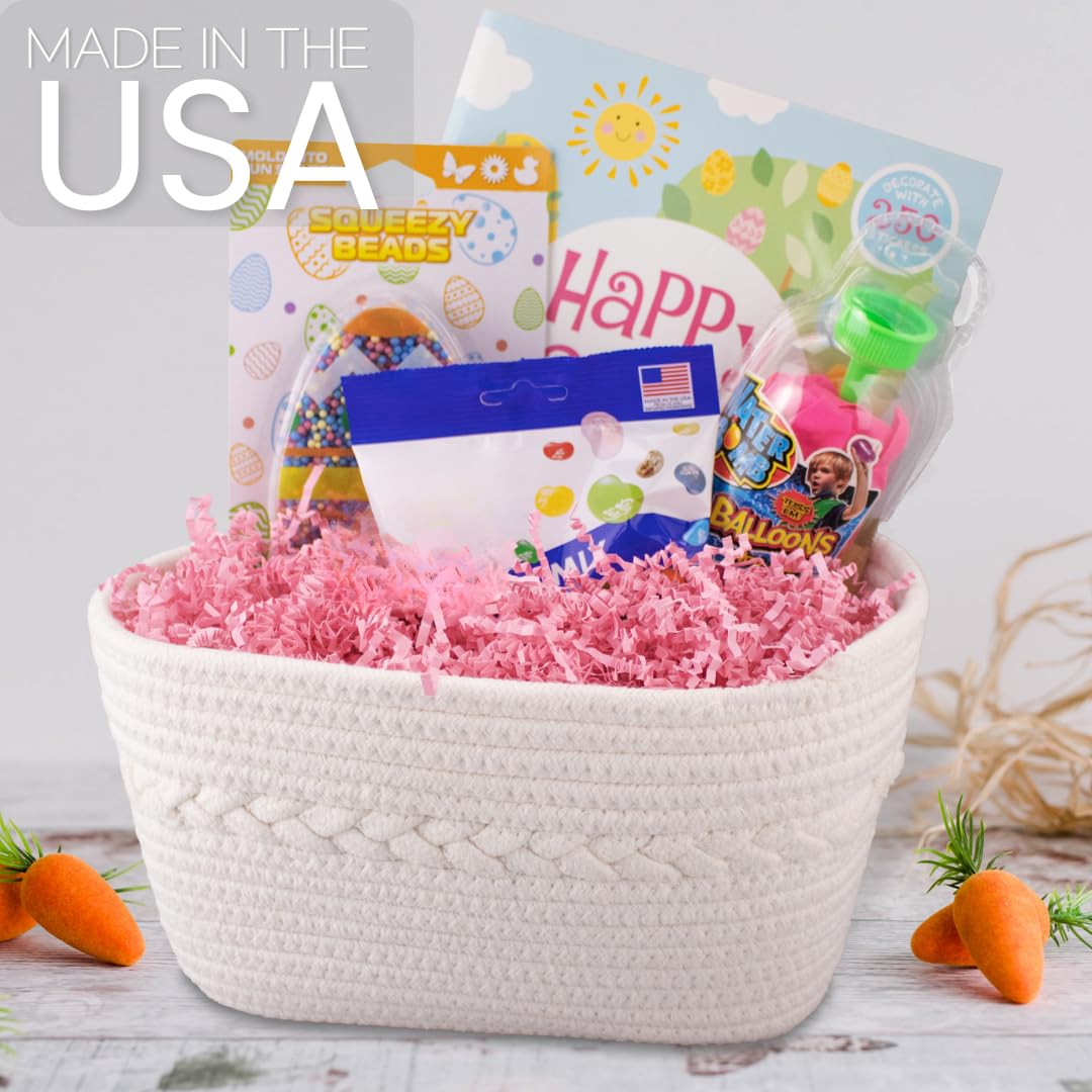 MagicWater Supply Crinkle Cut Paper Shred Filler (2 oz) for Gift Wrapping & Basket Filling - Light Pink