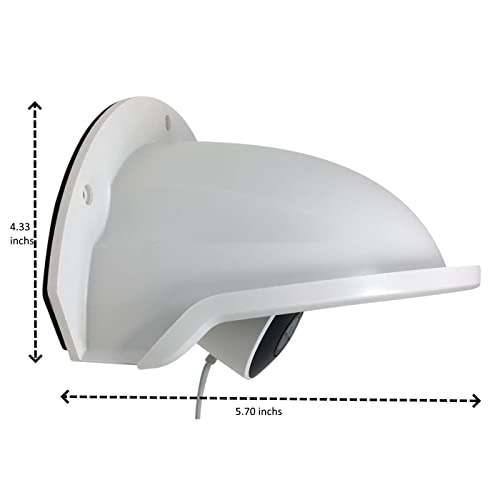 Universal Sun Rain Shade Camera Cover Shield for Outdoor Camera White