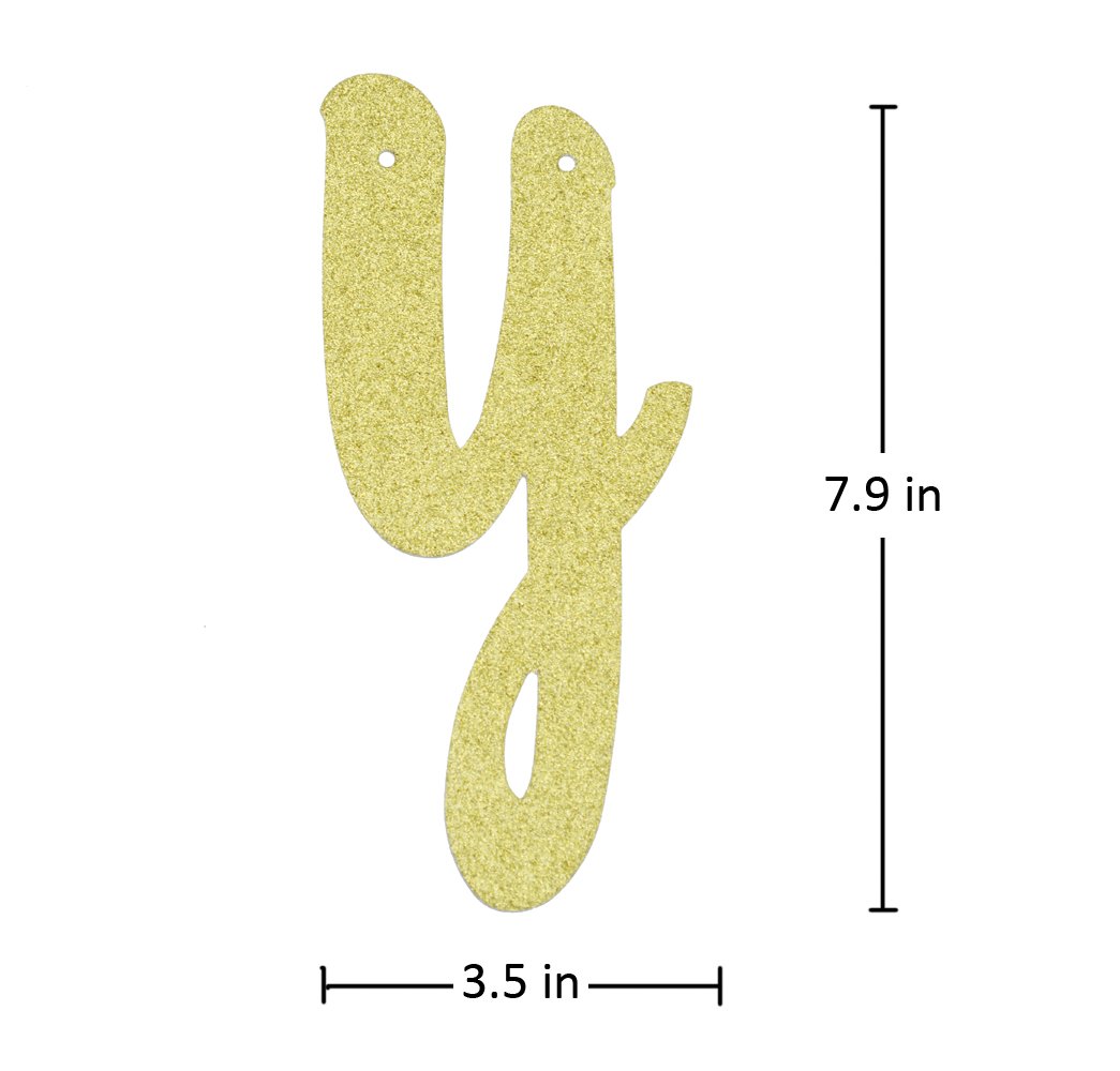 You Did It Gold Glitter Cursive Banner Sign, Graduation Garland, Class of 2023 Grad Party Supplies (Gold)