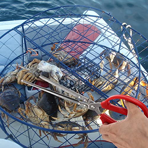 UPKOCH Multi- Steel Garbage Accessory Anti- Pick Slip Tongs Outdoor Style Cooking Garden Function Grilling Crabs BBQ Tool Portable Elderly Stainless Live Nabber Reacher for Trash Crab