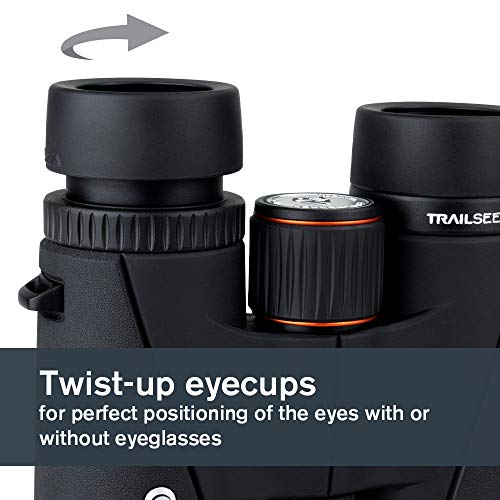 Celestron – TrailSeeker ED 10x42 Binoculars – Compact ED Binocular for Birdwatching and Outdoor Activities – Binocular with ED Objective Lenses – Fully Broadband Multi-coated Optics – BaK4 Roof Prism