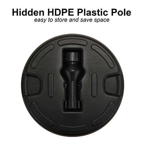 Fillable Patio Umbrella Base Stand, Umbrella Stand Round Base, Water & Sand Filled Parasol Base Pole Holder for Outdoor Lawn Garden Beach - Black