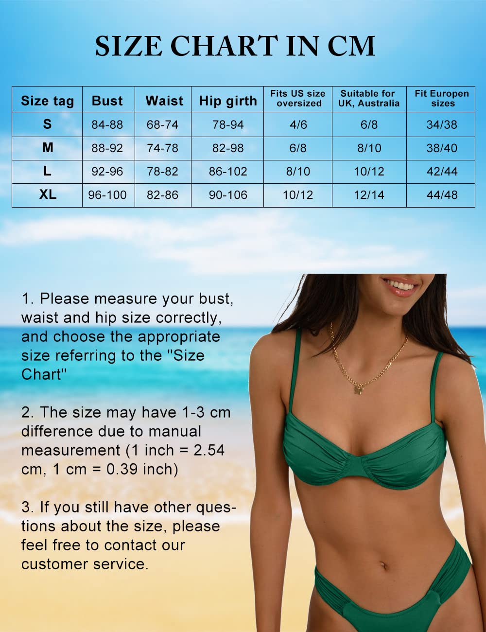 Dnzzs Womens High Waist Bikini Sets Two Piece Swimsuit Bathing Suits Sexy Triangle Bikinis for Women Swimming Suit Beach Pool Black