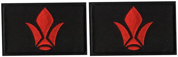 2pcs Mobile Suit Gundam Tekkadan Iron-Blooded Orphans Symbol Embroidery Patch Backer for Hook & Loop Morale Patches Tactical Military Badge