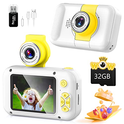 Kid Camera,ARNSSIEN Camera for Kid,2.4in IPS Screen Digital Camera,180°Flip Len Student Camera,Children Selfie Camera with Playback Game,Christmas/Birthday Gift for 4 5 6 7 8 9 10 11 Year Old Girl Boy