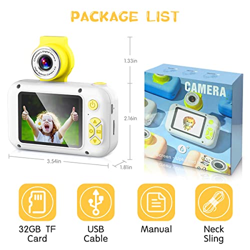 Kid Camera,ARNSSIEN Camera for Kid,2.4in IPS Screen Digital Camera,180°Flip Len Student Camera,Children Selfie Camera with Playback Game,Christmas/Birthday Gift for 4 5 6 7 8 9 10 11 Year Old Girl Boy