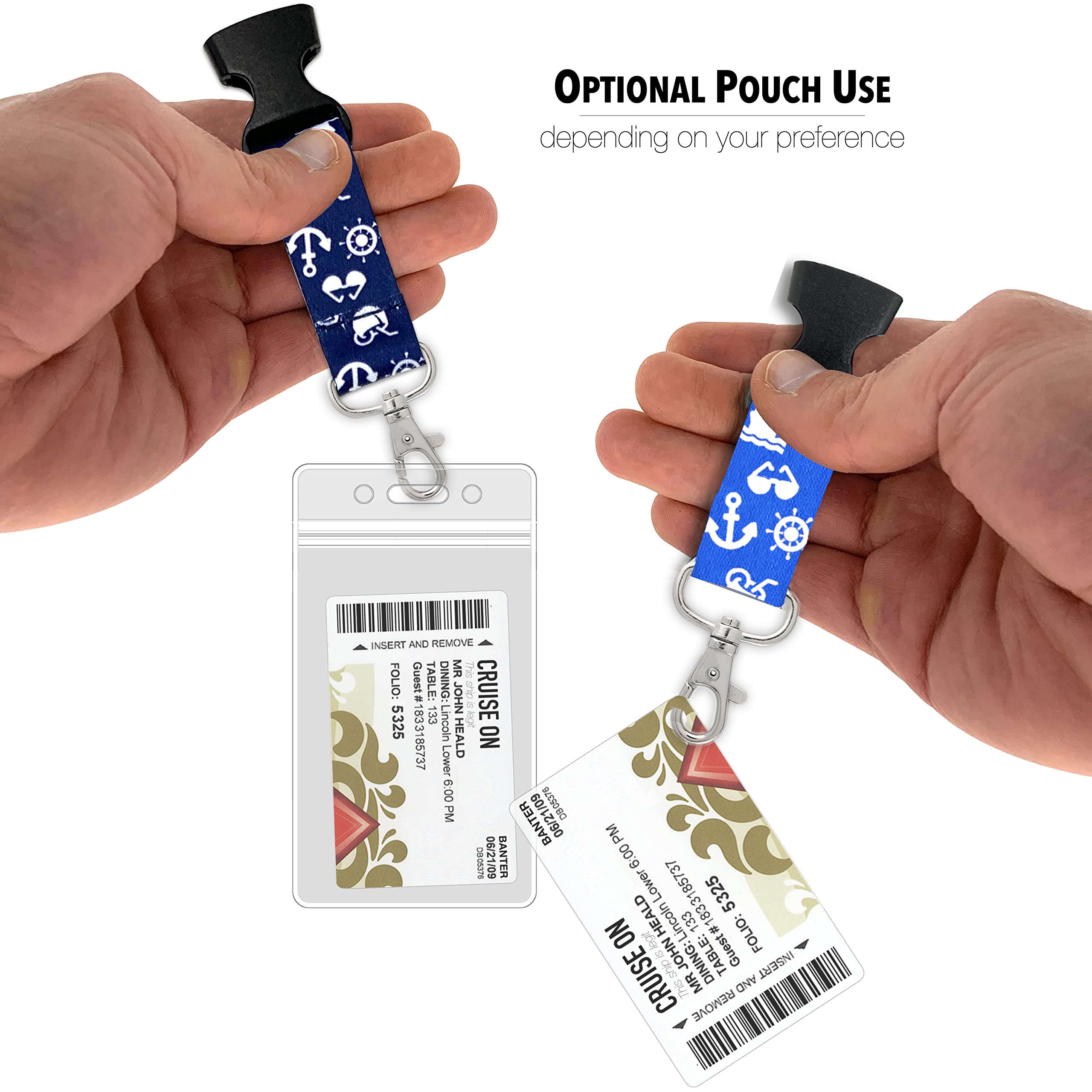 Cruise Lanyard Must Have Accessories for Ship Cards [4 Pack] Cruise Lanyards with ID Holder, Key Card Detachable Badge & Waterproof Ship Card Holders