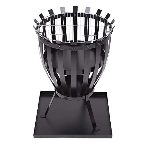Ygo Barbecue Grill Fire Pit BBQ Charcoal Grill with BBQ Net for Camping Picnic Bonfire Patio Backyard Garden Beaches Park