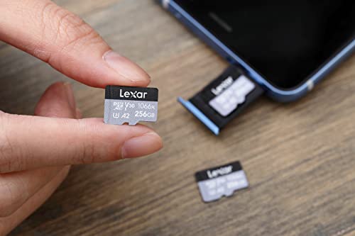Lexar Professional 1066x 512GB microSDXC UHS-I Card w/ SD Adapter, C10, U3, V30, A2, Full HD, 4K UHD, Up to 160MB/s Read, for Action Cameras, Drones, High-End Smartphones, Tablets (LMS1066512G-BNANU)