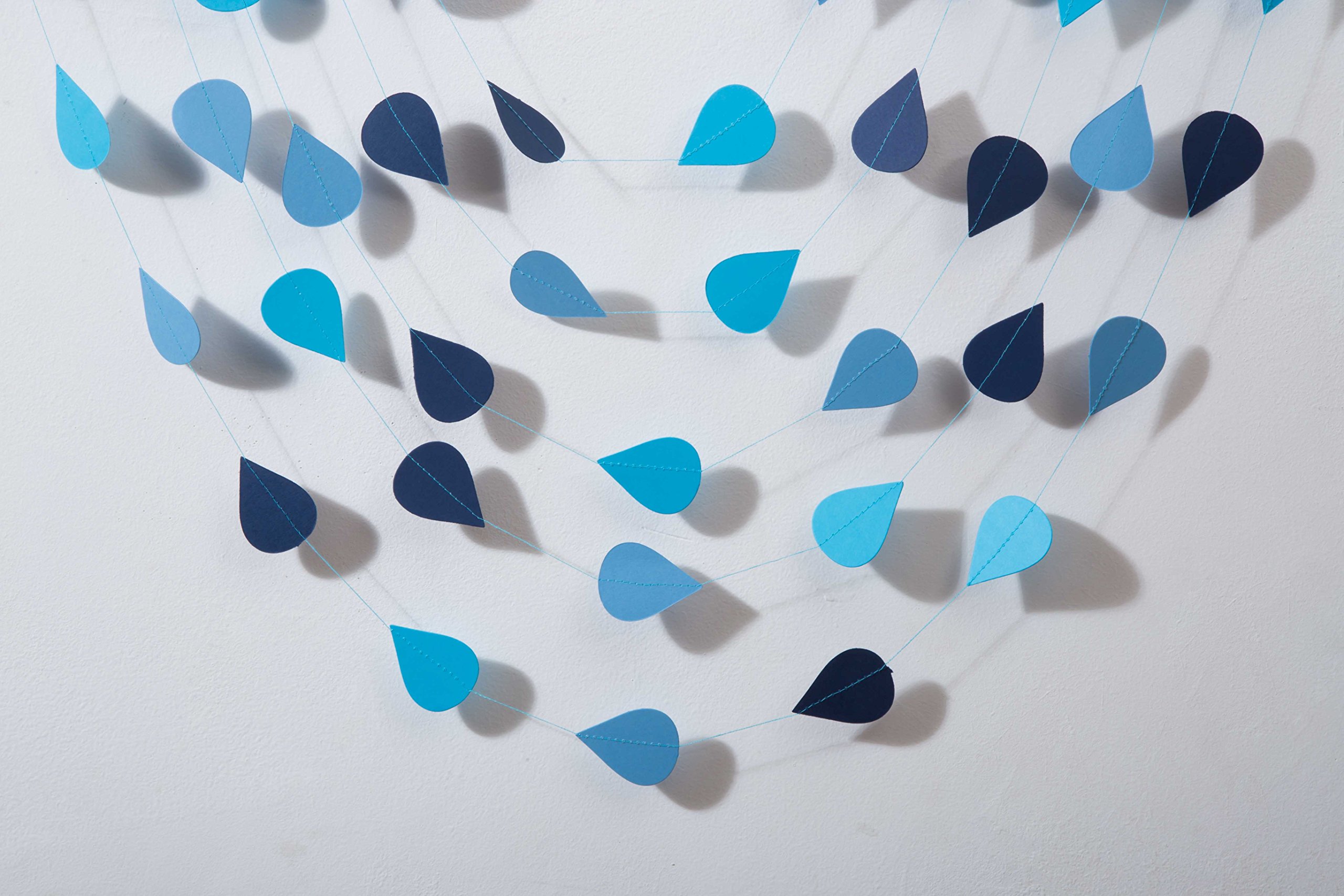 Mardi Gras Decorations - Mardi Gras Party Decor - Photo Prop - Paper Raindrops Raindrop Garland Raindrop Paper Garland Nursery Decor April Showers Spring Garland #GAR_158