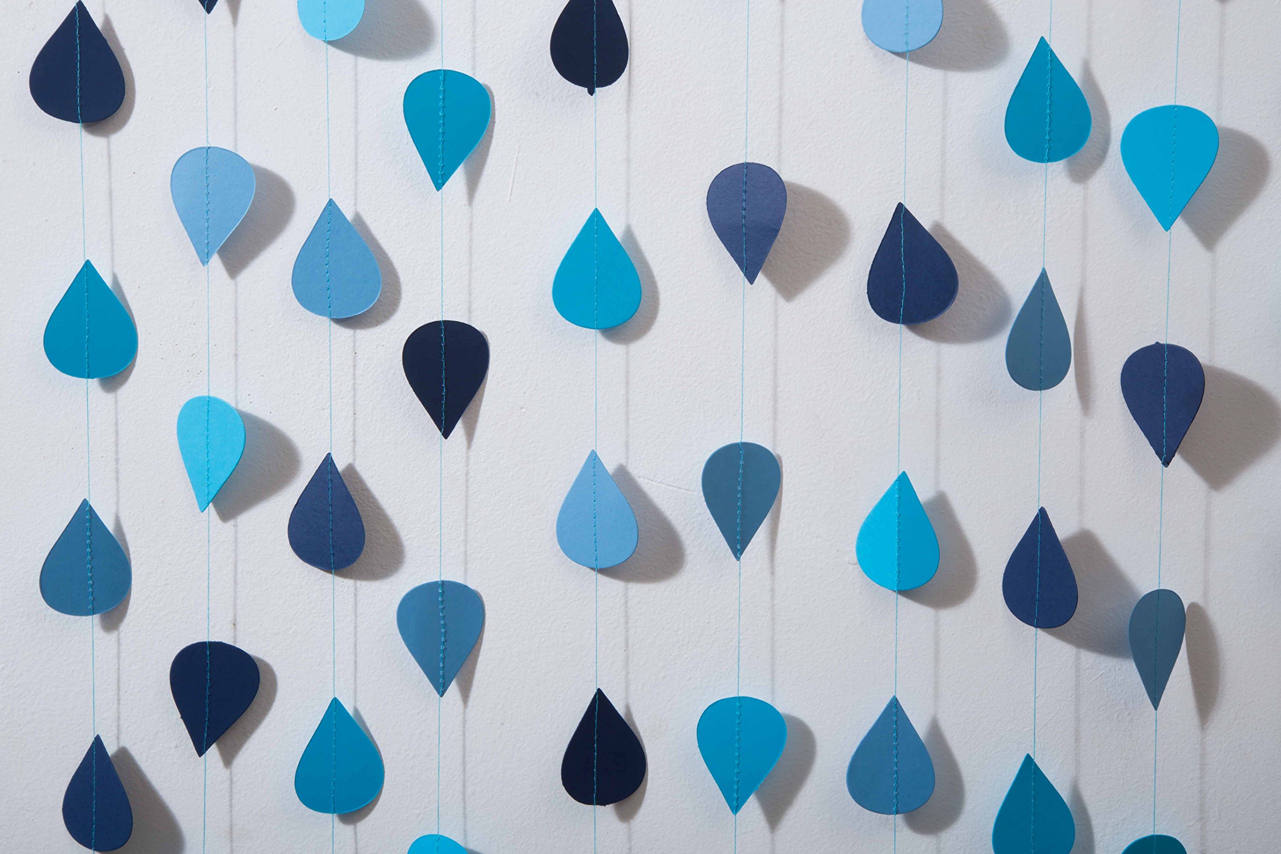 Mardi Gras Decorations - Mardi Gras Party Decor - Photo Prop - Paper Raindrops Raindrop Garland Raindrop Paper Garland Nursery Decor April Showers Spring Garland #GAR_158