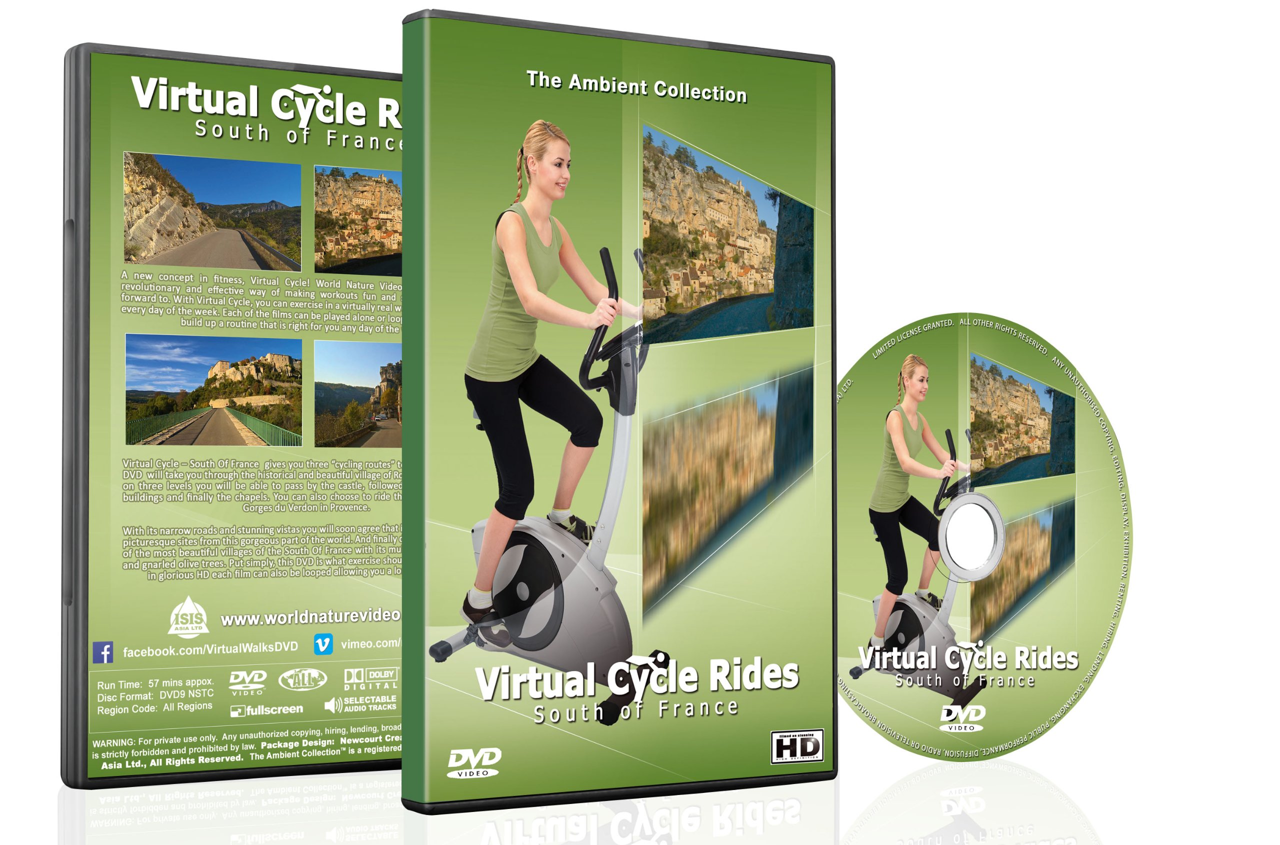 Virtual Cycle Rides - South of France - for Indoor Cycling, Treadmill and Running Workouts