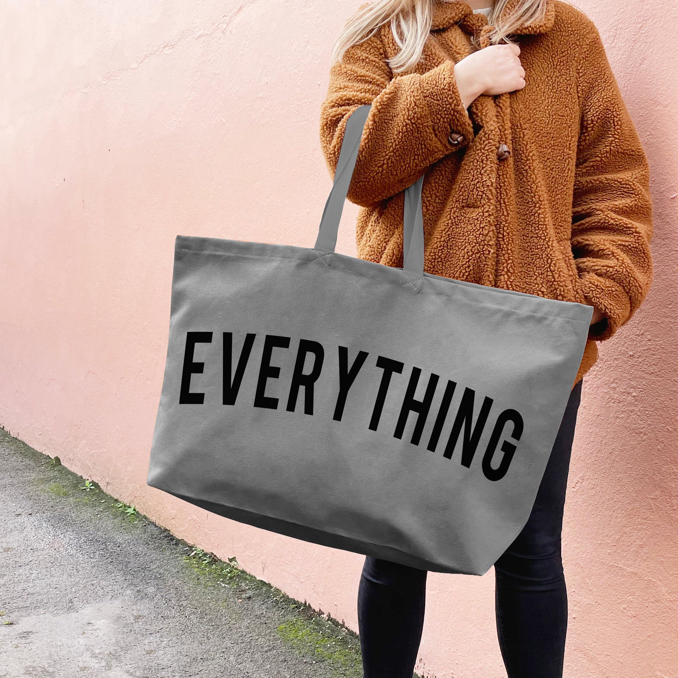 LLYLIU Canvas Tote Bag - Extra Large Shopping Beach Totes Bags Reusable Big Grocery Bag 28" x 8" x 16"