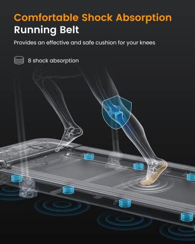 UREVO 2 in 1 Under Desk Treadmill, 2.5HP Folding Electric Treadmill Walking Jogging Machine for Home Office