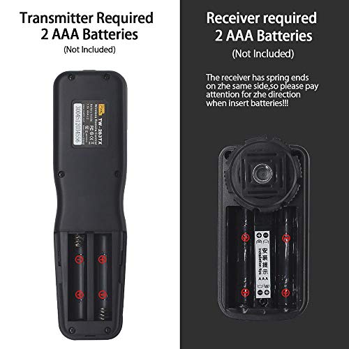 Pixel TW-283 E3 Wireless Shutter Release Cable Wired Remote Control Compatible Compatible for Canon XT XTi XS XSi T1i T2i T3 T3i T4i T5 T5i T6i SL1 EOS1300D 300D 60D 60Da 70D 80D